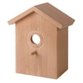 Clear Window Birdhouse with Paint Kit | 100% Wood Construction & Strong ...
