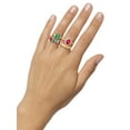 Jessica Simpson Women's Multi Color CZ Ring Set, 4-Piece, Size 7 ...