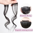 2PCS 30-35CM Long Side Air Bangs, Natural Curly Clip in Bangs Front ...