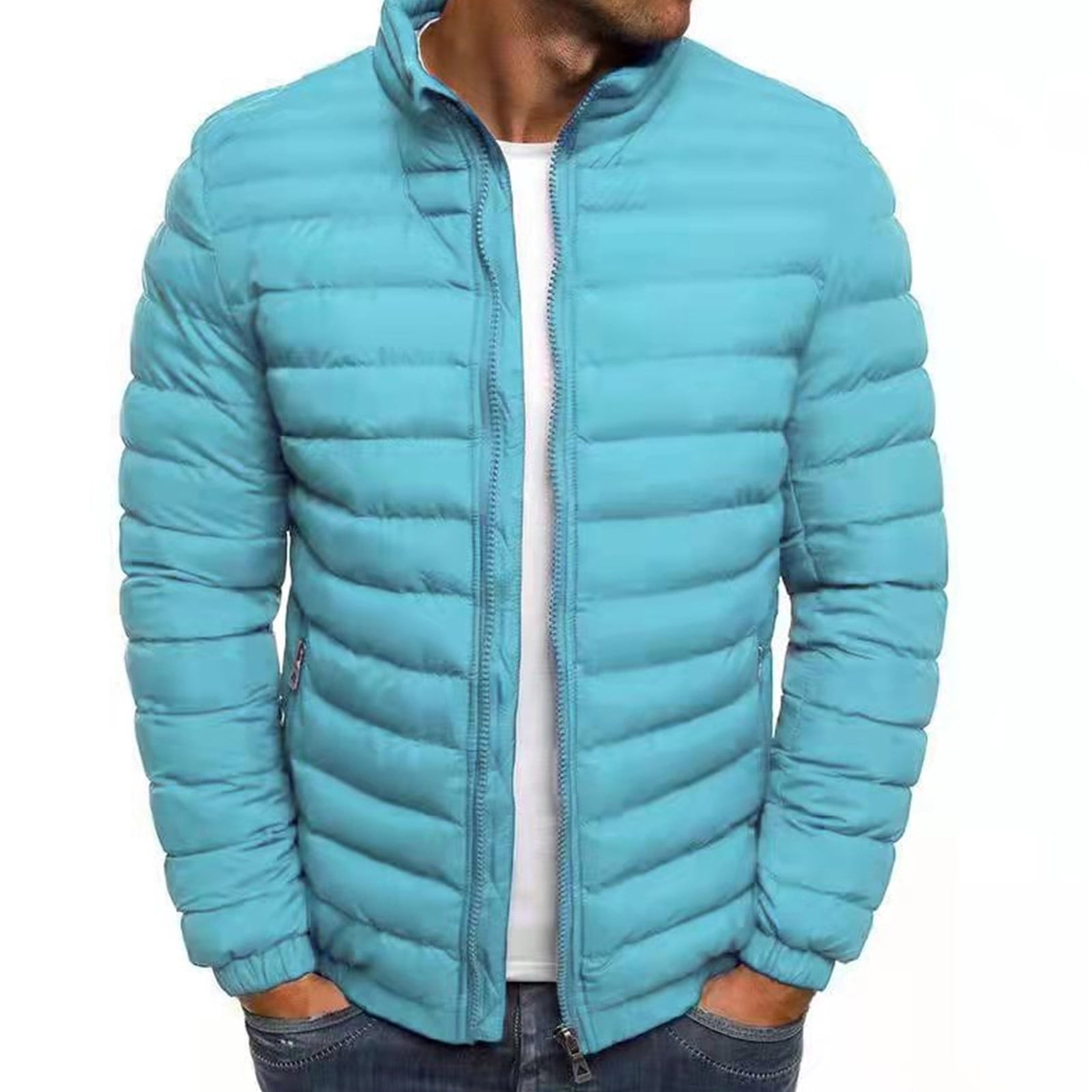 Click here for Unbranded Mens Solid Color Jacket Cotton Padded Ja... prices