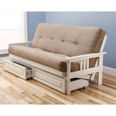 Maykoosh Island Oasis Full Futon Frame Set with Mattress and Storage ...