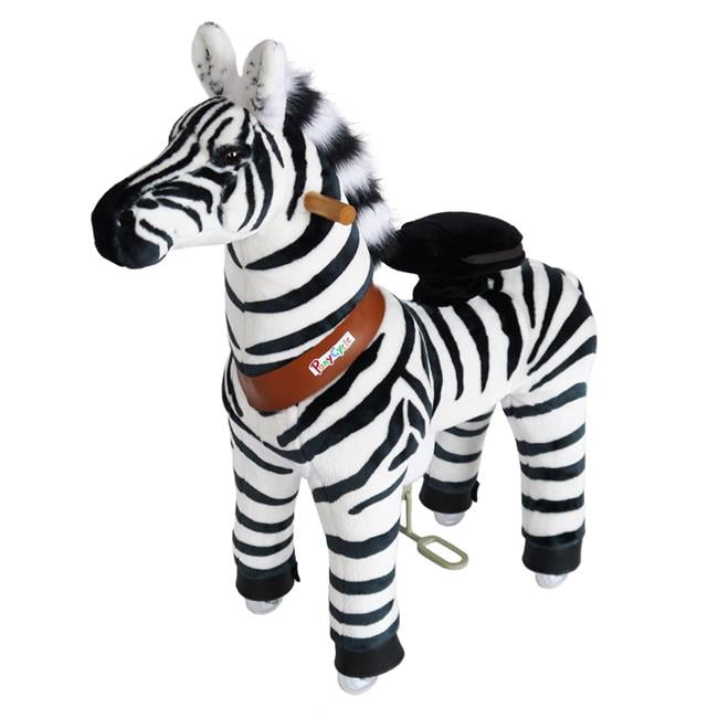 PonyCycle N4012 Non Electric Ride On Toy Horse Zebra-Medium, White ...