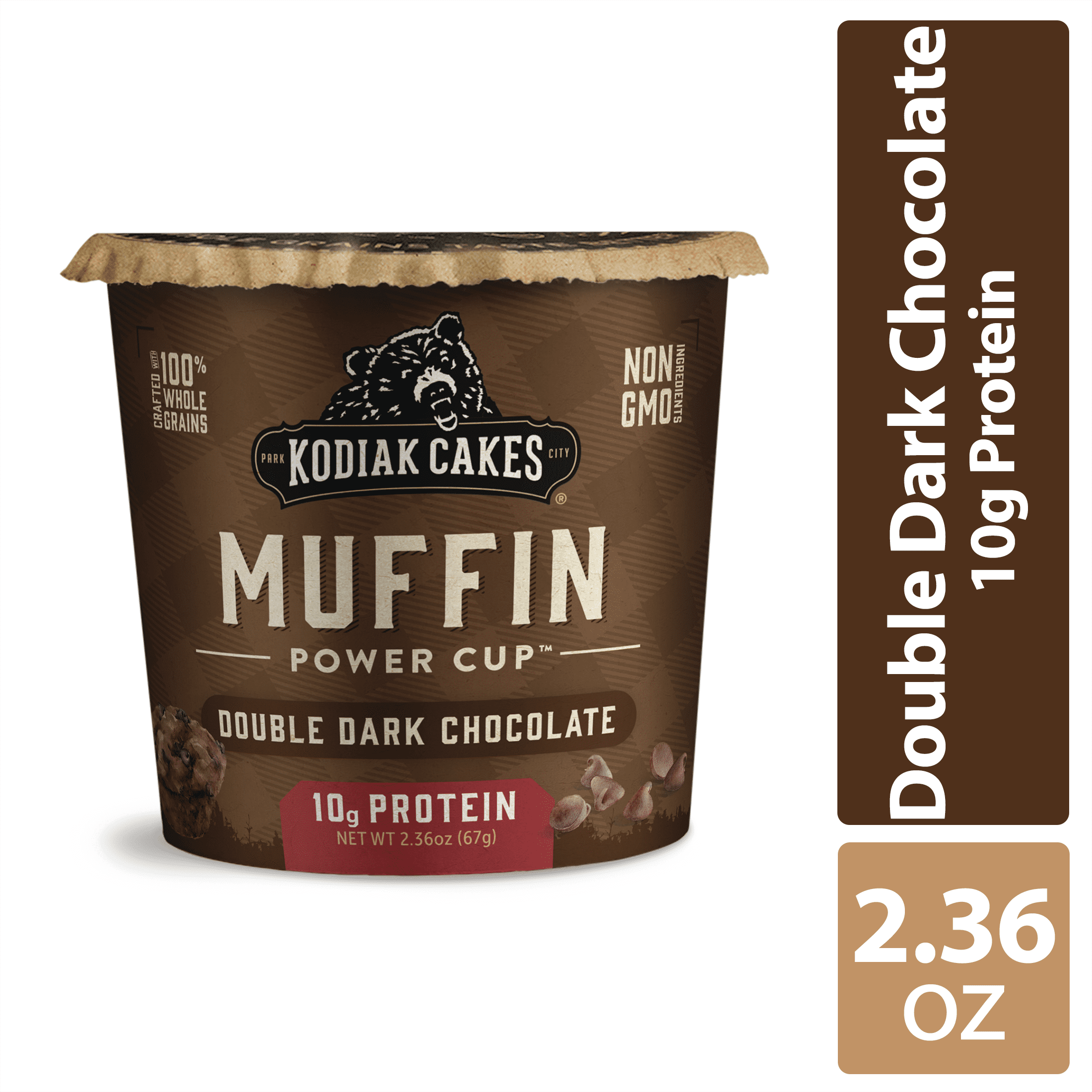Kodiak Protein-Packed Double Dark Chocolate Muffin Power Cup, 2.36 oz ...