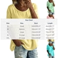 Xaqiouau Women's Gathered Blouse Round Neck Short Sleeve Loose Casual ...