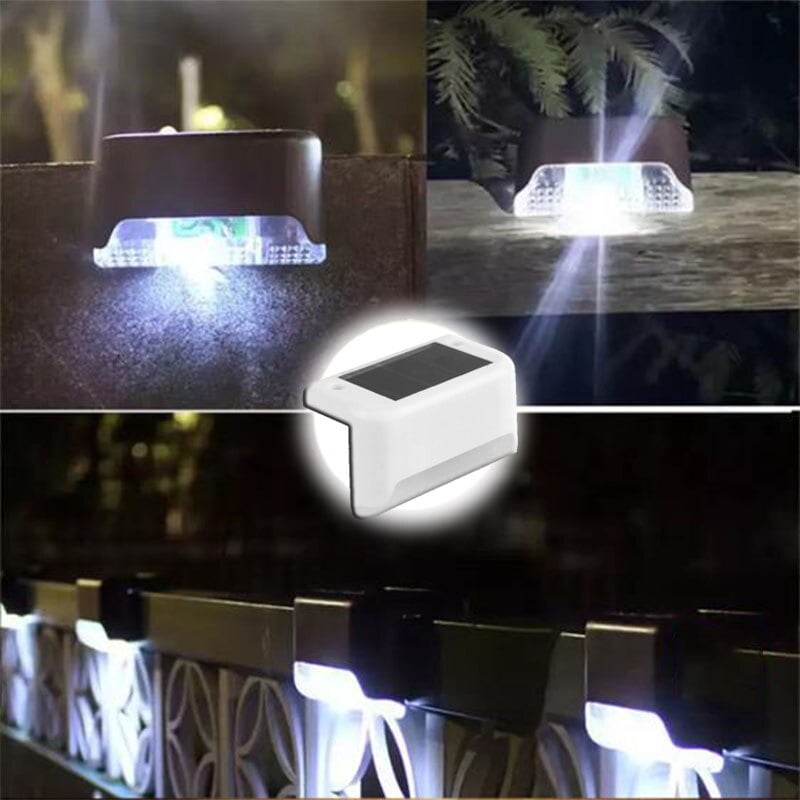 LED Solar Step Lamp Path Stair Outdoor Garden Lights Waterproof Balcony ...