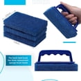 6 Pcs Small Pool Scrub Hand Held Brush 5.5 x 3.15in Surface Scrubbing ...