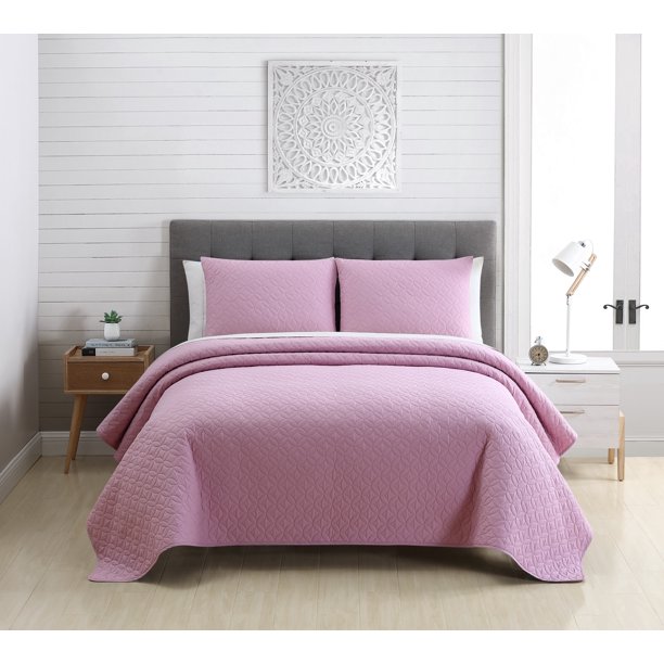 Gianna Full/Queen Size 3-Piece Cotton Quilt & Sham Set - Walmart.com