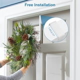 TSV 12 Inch Metal Wreath Door Hanger, 2 Pack White for Outdoor Xmas ...