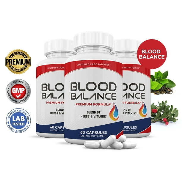 (3 Pack) Blood Balance Premium Formula 688MG 180 Capsules - Walmart.com