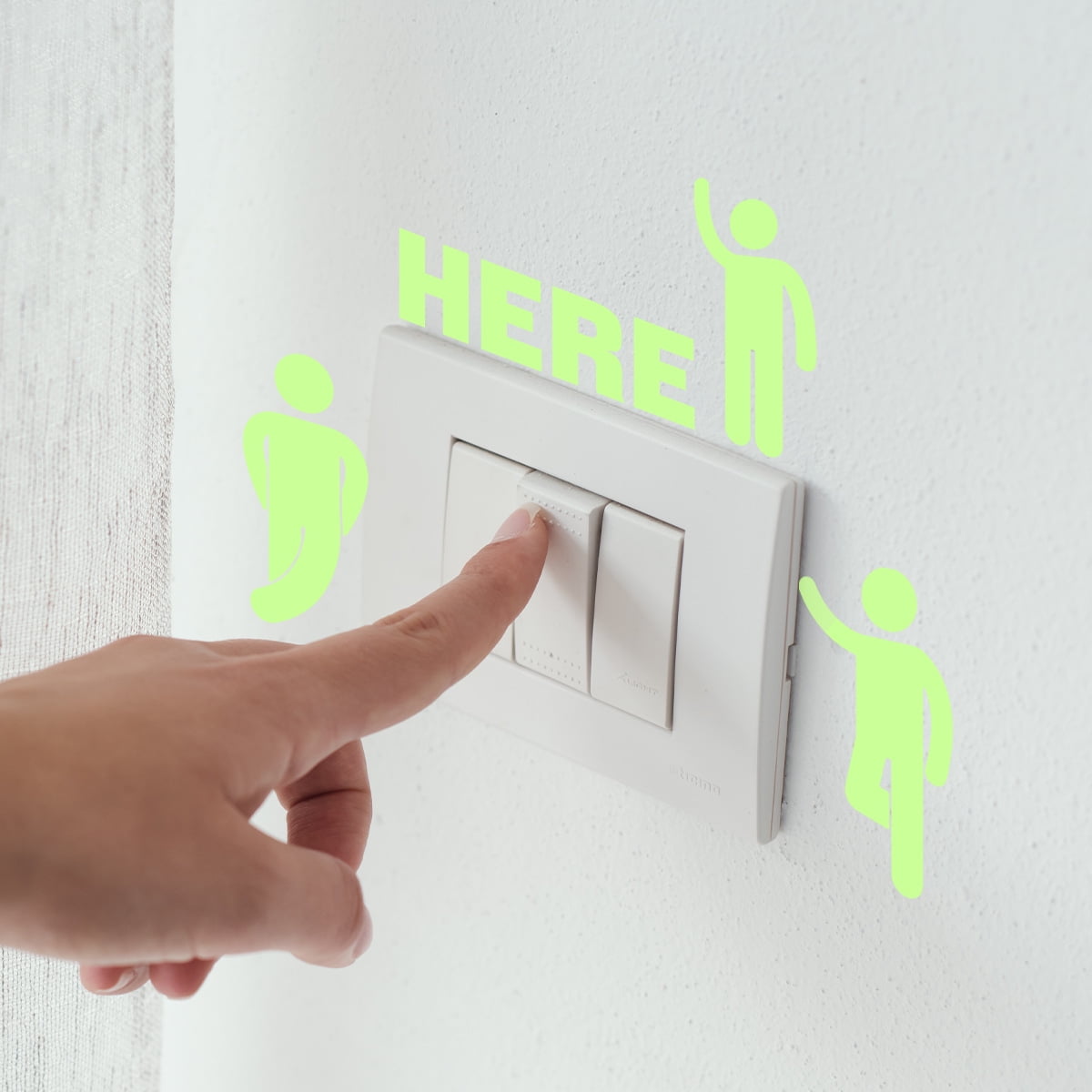Godderr Luminous Switch Sticker Identification Sticker Socket Panel ...