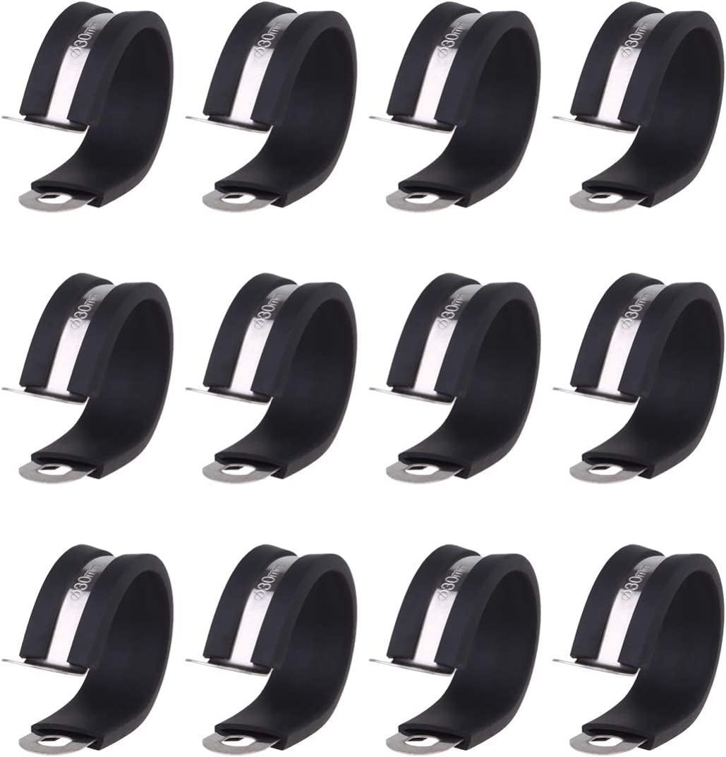 Retainer Clips 12pcs R-Type Cable Clip Stainless Steel Wire Clamp ...