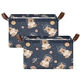 Capybara Planet Star Pattern Collapsible Storage Bin Open Home Shelf ...