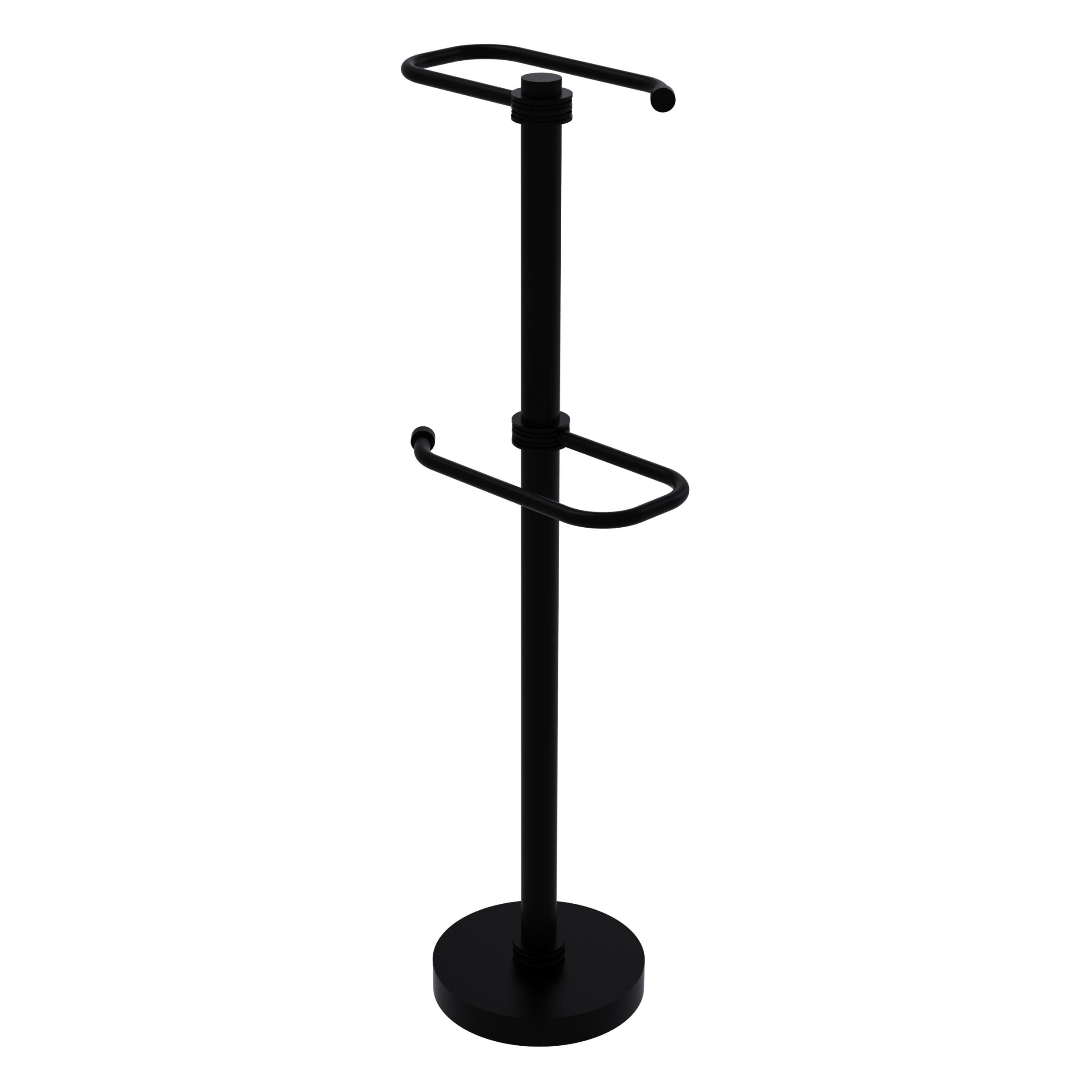 Freestanding Two Roll Toilet Tissue Stand Matte Black Dotted freestanding-two-roll-toilet-tissue-stand-matte-black-dotted
