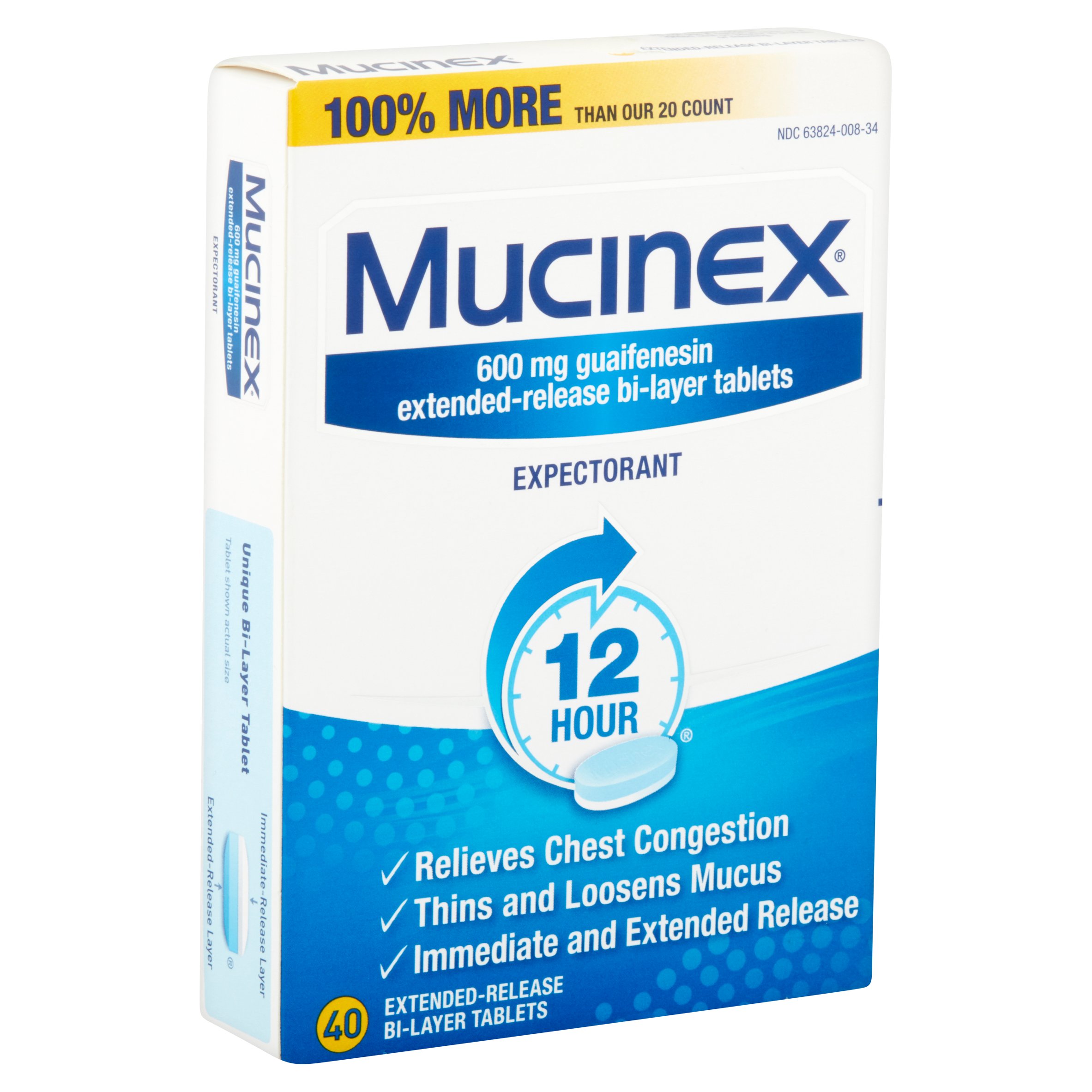 Mucinex Expectorant 600 Mg Guaifenesin Extended Release Bi Layer Mucinex Expectorant 600 Mg Guaifenesin Extended Release Bi Layer