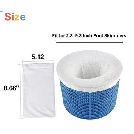 Pack of 10 Swimming Pool Skimmer Sock Nets Socks Elastic Reusable ...