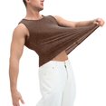 Avirosel Men's Glitter Tank Top Summer Mesh Sequin Tops Sleeveless ...