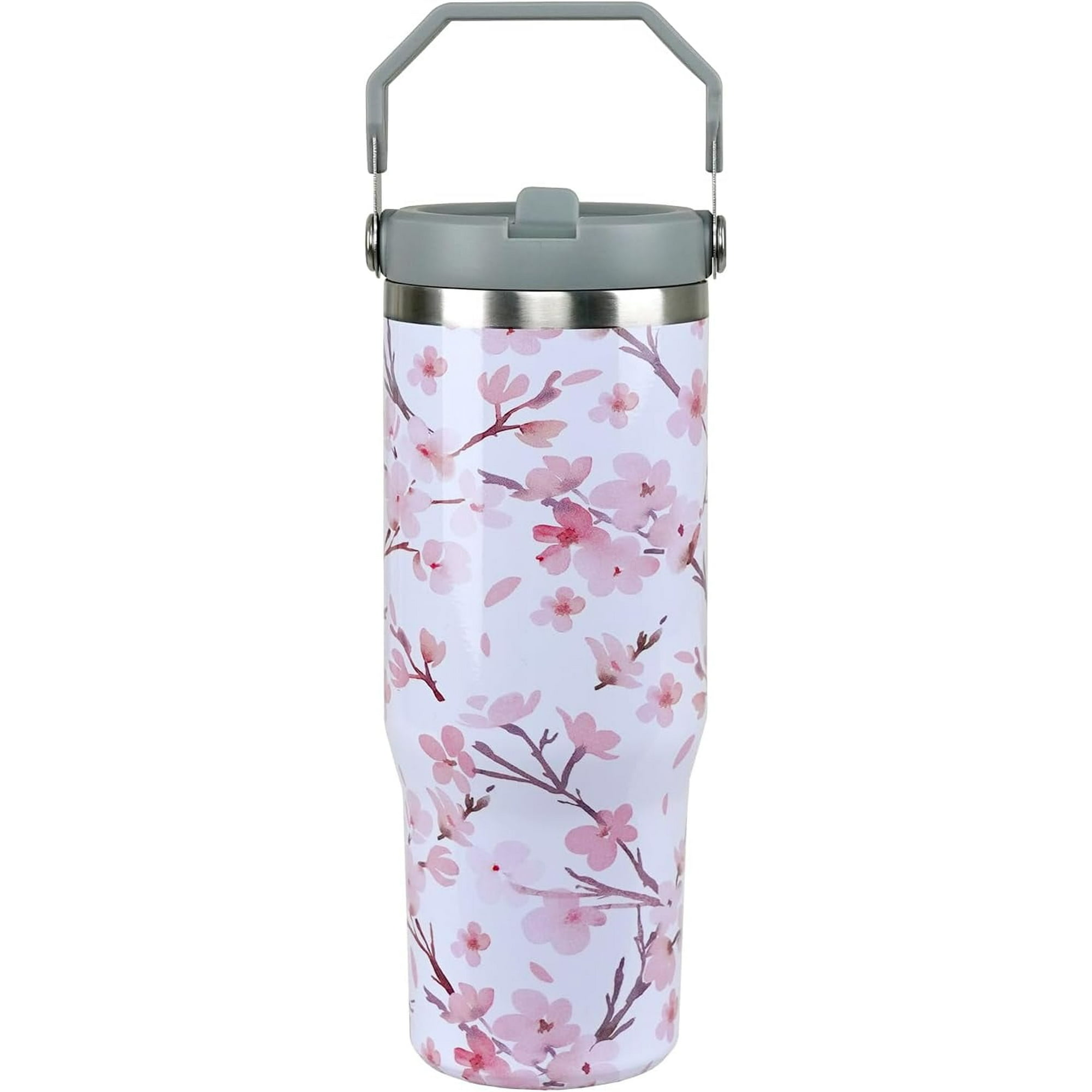 Click here for Waykingo 30 Oz Cherry Blossom Tumbler With Handle... prices