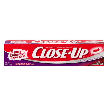 Close Up Toothpaste, Ultra Cinnamon, 6 Oz - Walmart.com