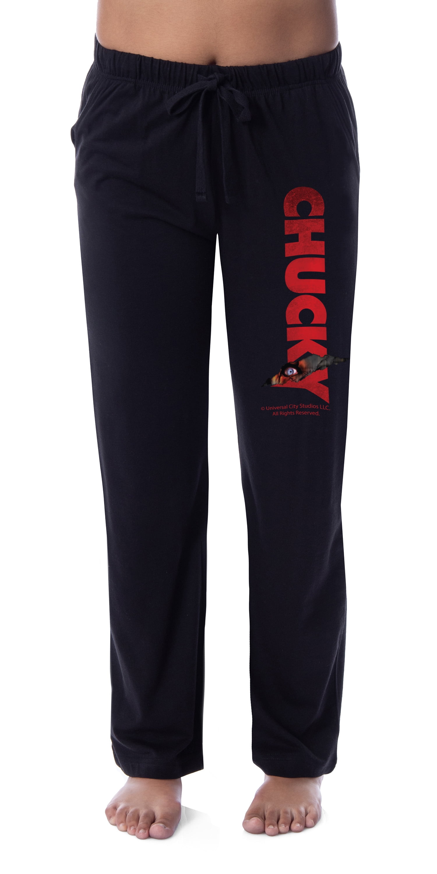 Chucky Womens' Doll Character Movie Film Title Logo Sleep Pajama Pants ...