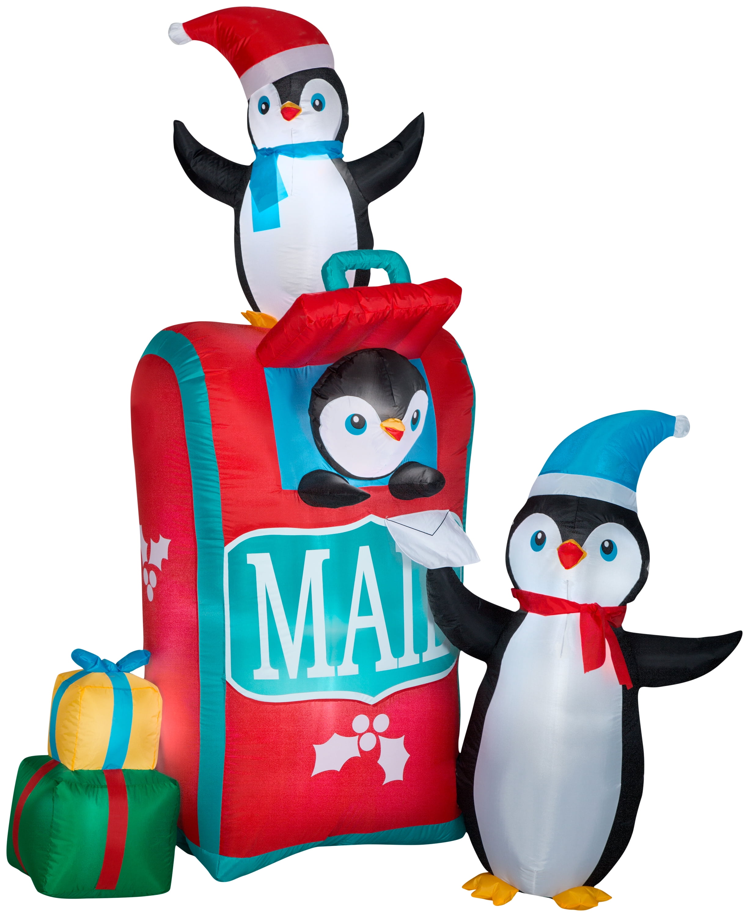 Gemmy Airblown Mailbox with Penguins - Walmart.com
