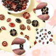 100Pcs Acrylic Beads Mixed Shapes Golden Metal Enlaced Mixed Color 7.5 ...
