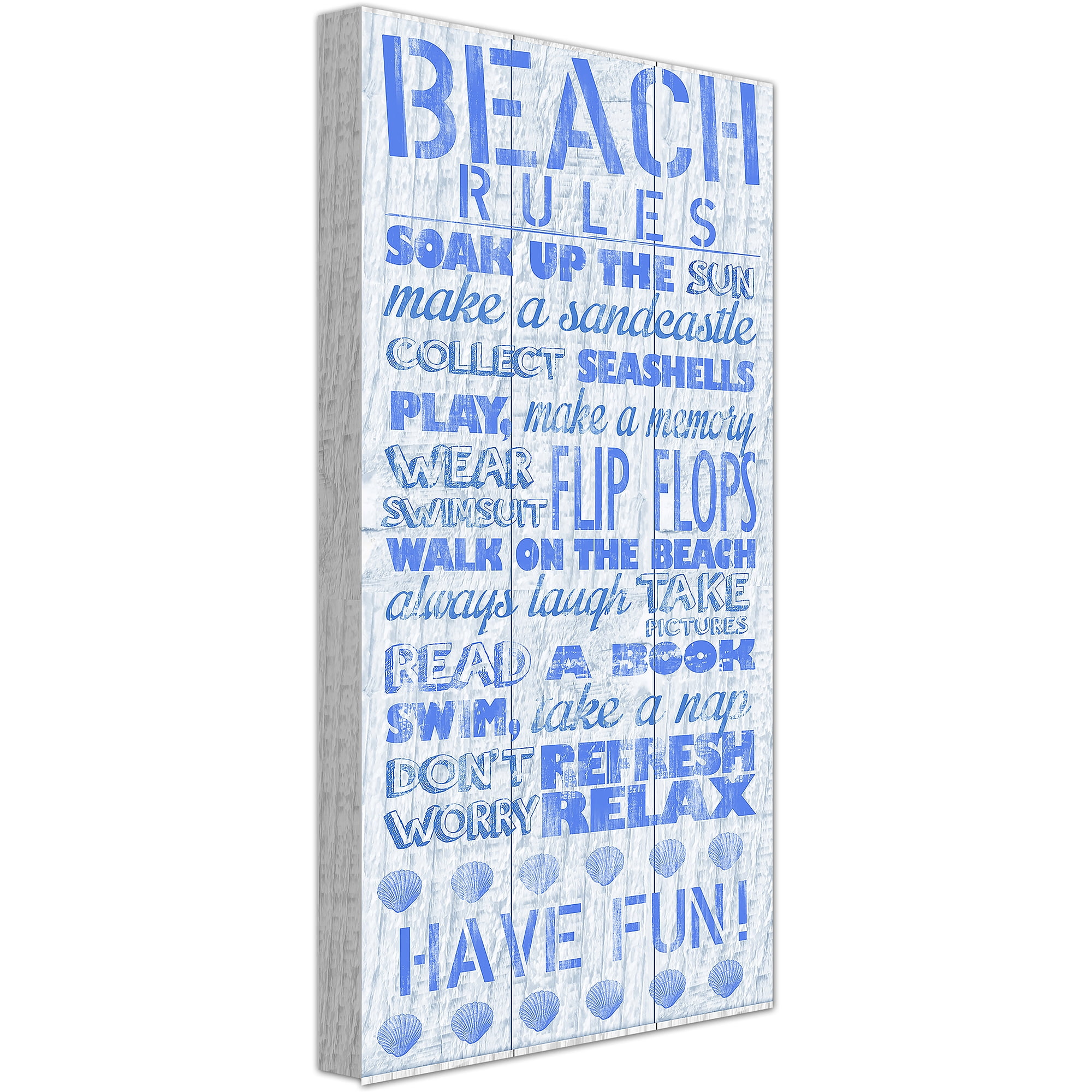 Beach Rules II Wall Art - Walmart.com