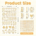 CCOCC 296Pcs 3D Gold Letter Stickers 6 Sheets Puffy Letter and Number ...