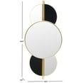 SAFAVIEH Syrus 16.5 in. Round Solid Frame Mirror, Gold/Black/White ...