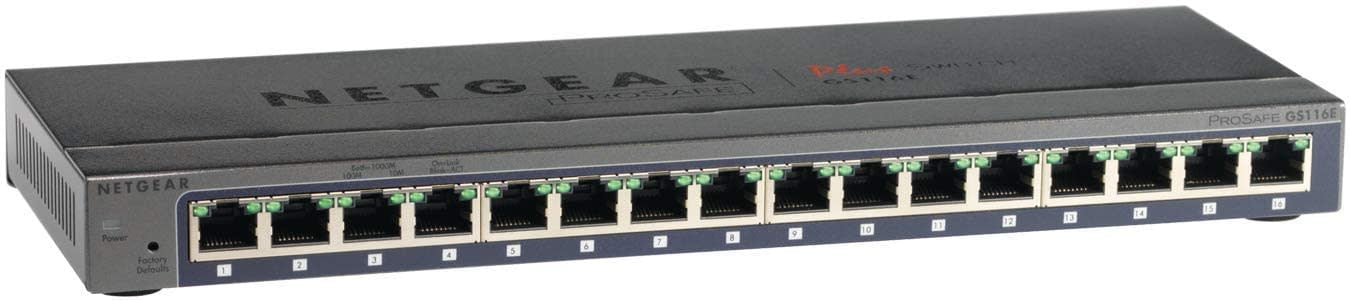 NETGEAR 16-Port Gigabit Ethernet Smart Managed Plus Switch, Black ...
