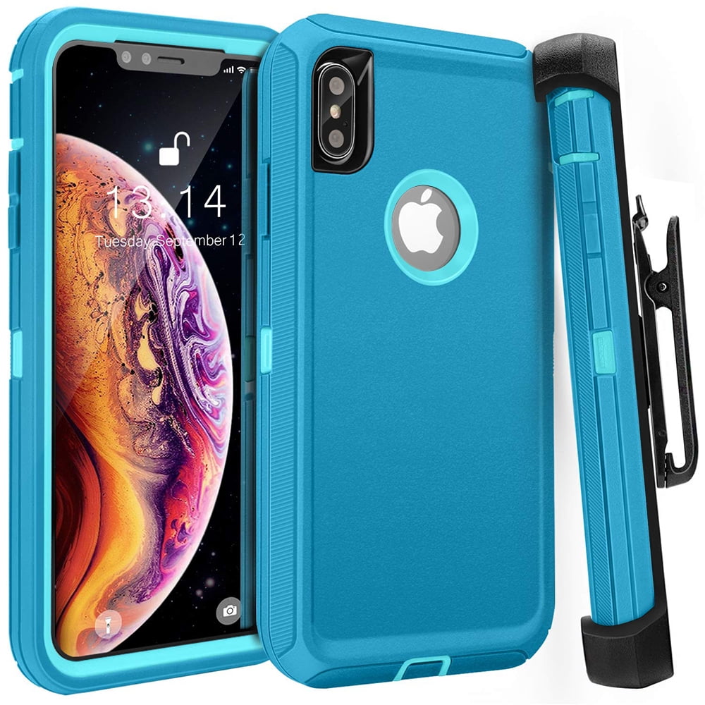 Apple IPhone XS Max Heavy Duty Defender Armor Hybrid Case Cover With ...