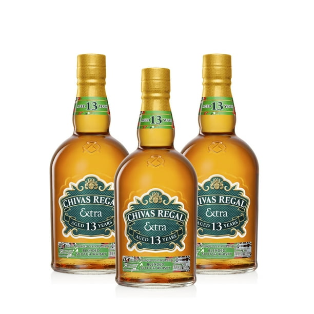 Pack De 3 Whisky Chivas Regal Extra 13 Años Tequila Cask 750Ml | Bodega Aurrera en línea