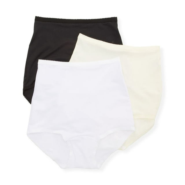 Women's Shadowline 17005pk Spandex Classics Brief Panty - 3 Pack (Black ...