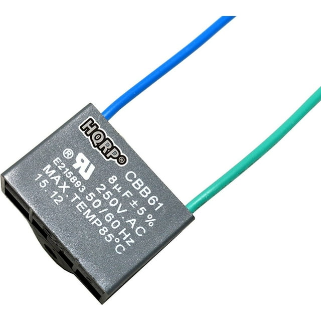 HQRP Ceiling Fan Capacitor CBB61 8uf 2-Wire - Walmart.com HQRP Ceiling Fan Capacitor CBB61 8uf 2-Wire - Walmart.com