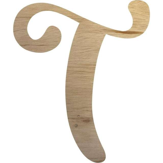 Wooden Letter Craft Alphabet T, Unfinished 5'' Small Wood Letter Décor ...