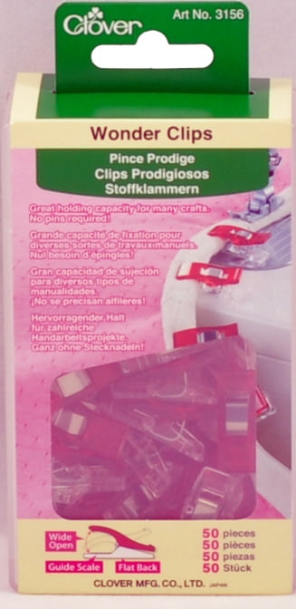 Clover Sewing Wonder Clips 50 clips in box - Walmart.com