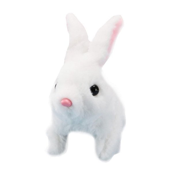 Electric Rabbit Toy Plush Bunny Battery Operated Hopping Animal Rabbit ...