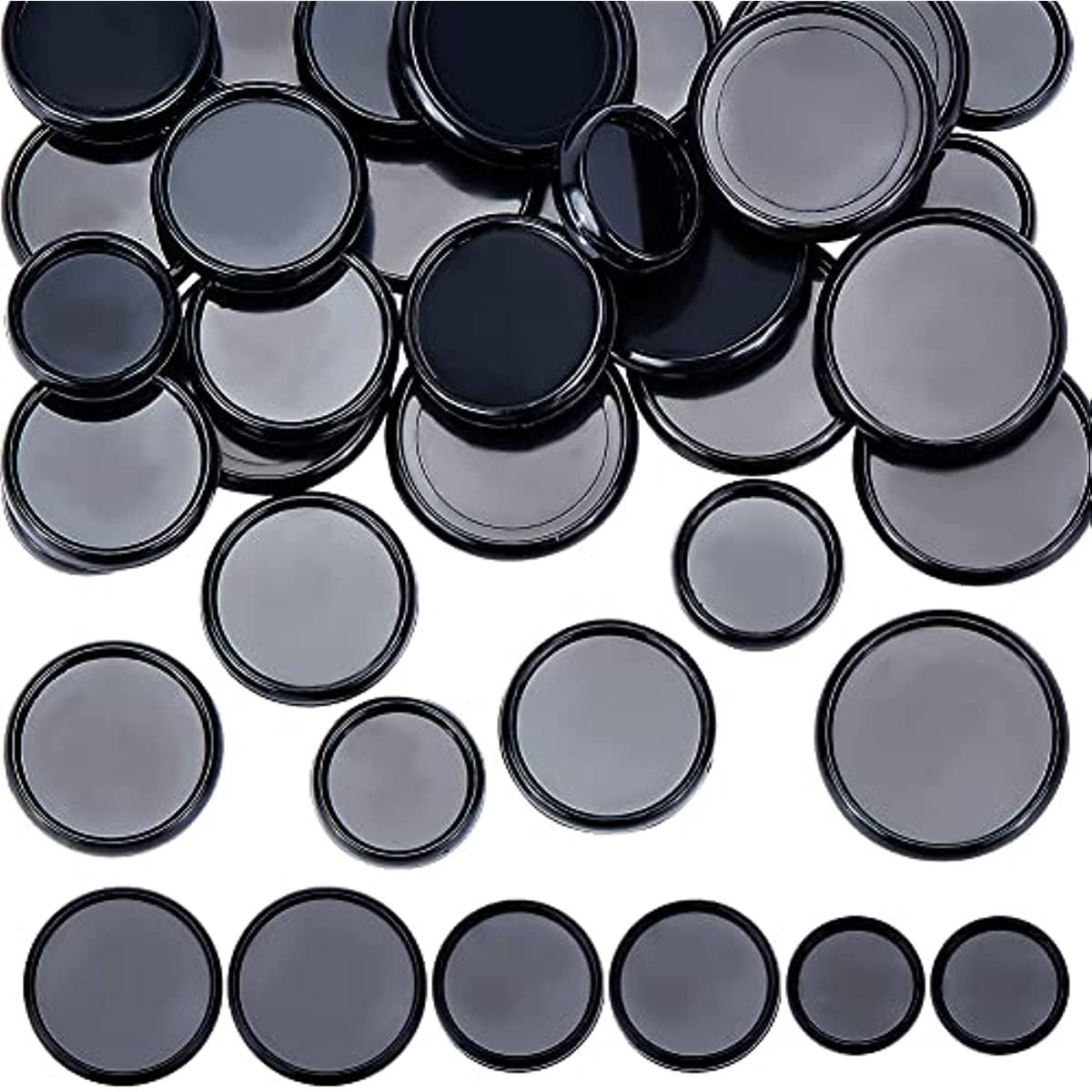 33Pcs Black Book Binding Discs 3 Size ABS Plastic Discbound Plastic ...