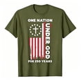 Boy's Independence Tops Short Sleeve Crew Neck Army Green Summer Casual ...