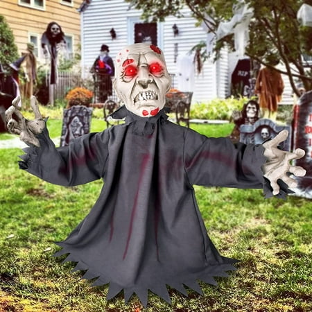 Zombie Halloween Decorations Outdoor Scary Halloween Decor Moveable ...