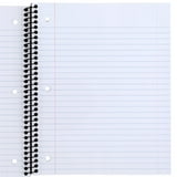 Mead 5 Subject Wide Ruled Notebook, 8" x 10.5", Black, Poly, Spiral ...