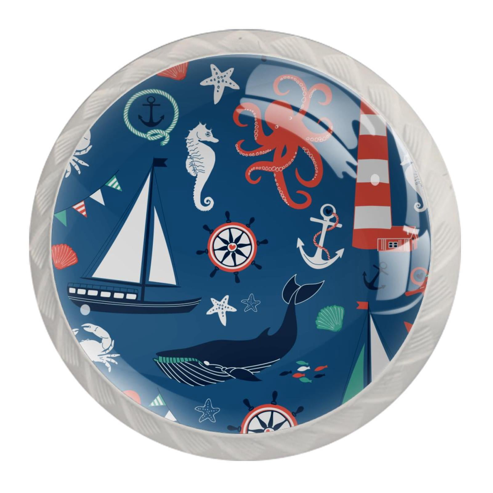 4 Pcs Retro Nautical Knobs for Kitchen Cabinet Cupboard Dresser ...