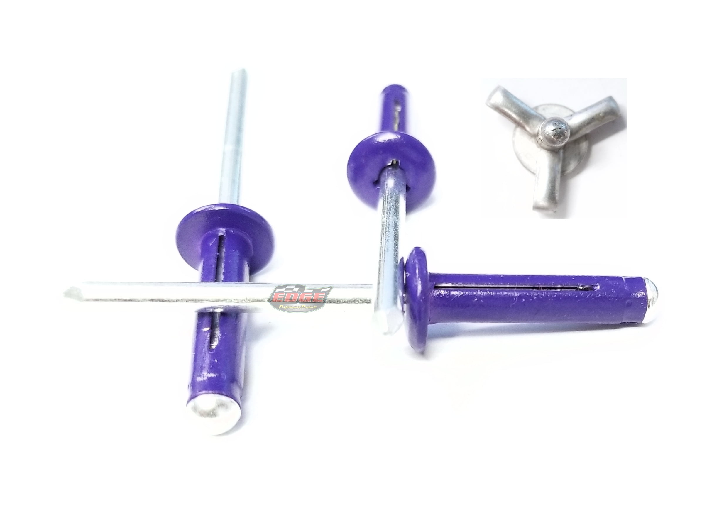 Purple Exploding Pop Rivets 3/16" Tri-Fold Small Aluminum Head Steel ...
