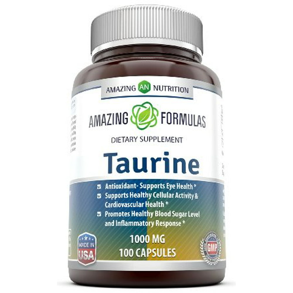 Amazing Formulas Taurine 1000 Mg 100 Capsules - Walmart.com - Walmart.com