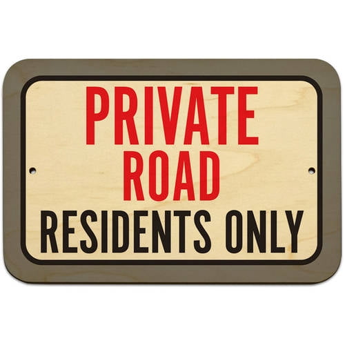 Private Road Residents Only Sign - Walmart.com