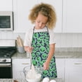 Alien Head Deep Black Pattern Teens Aprons, Adjustable Neck Strap ...