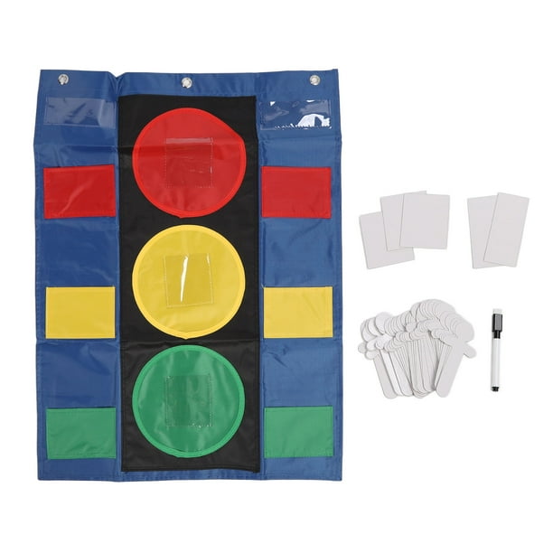 Stoplight Learning Pocket Chart Dry Erase Cards Pen Behavioral ...
