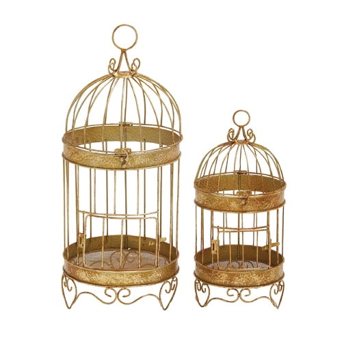 Woodland Imports 2 Piece Stunning Decorative Bird Cage Set - Walmart.com