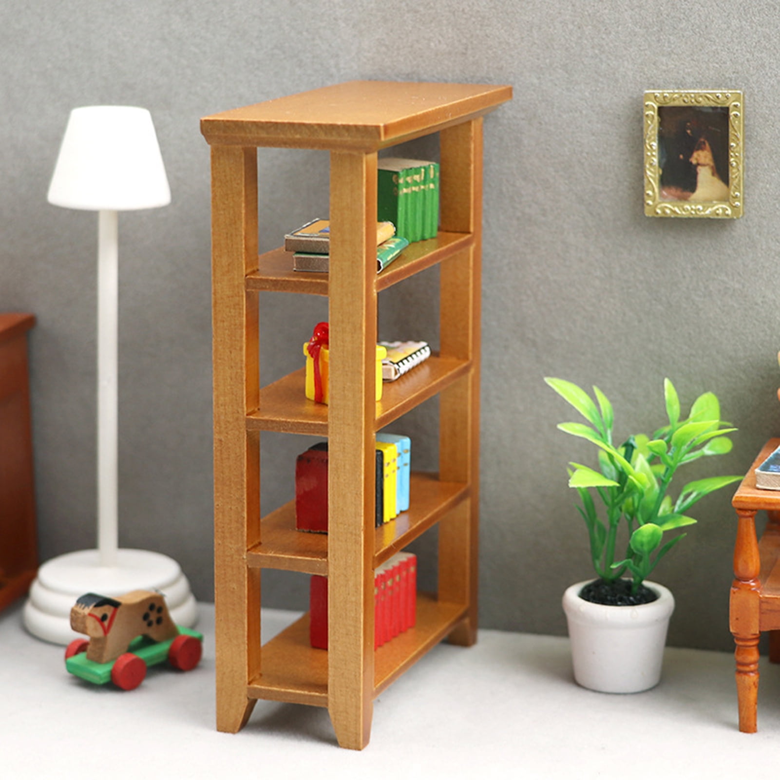 Wirlsweal 1:12 Mini Storage Rack Miniature Realistic Exquisite Detail ...