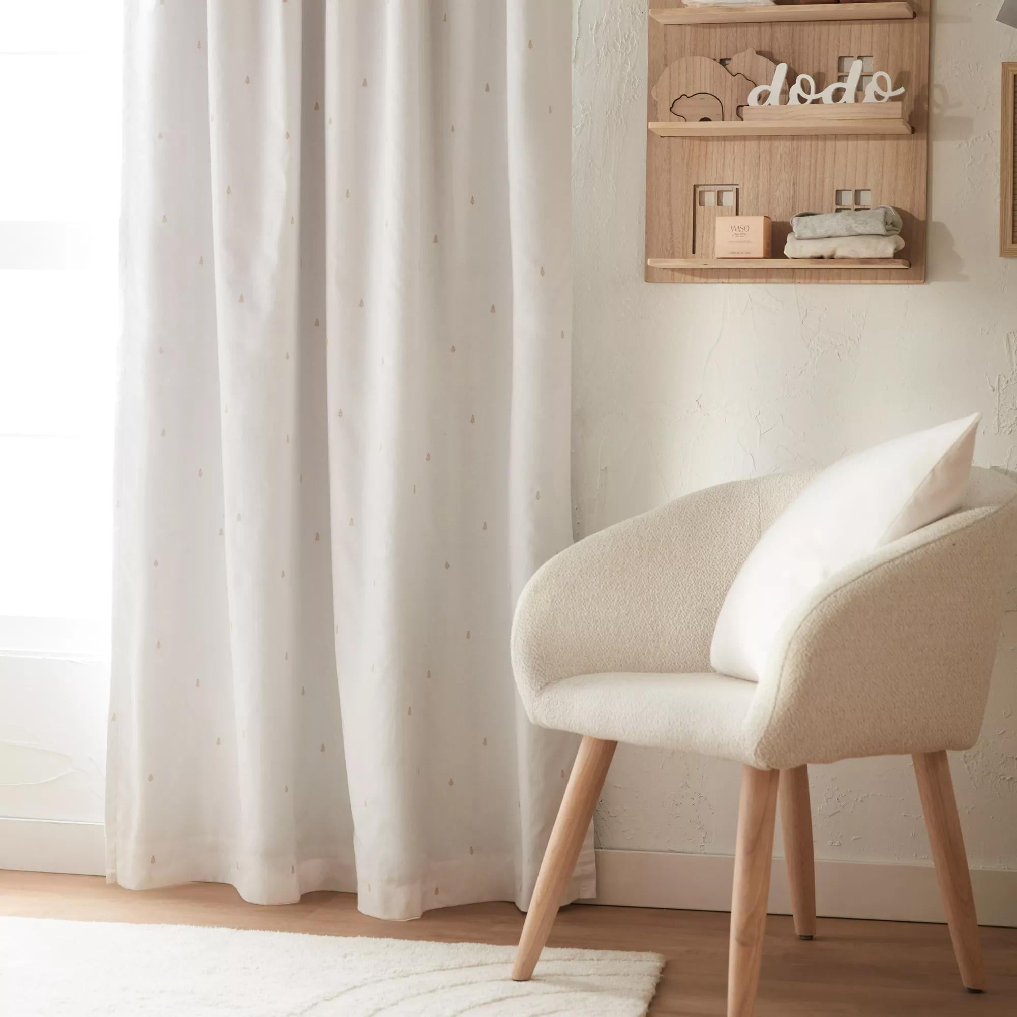 Click here for Bouclair White Cael Blackout Curtain With Little T... prices