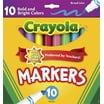 Crayola Classic 10-Pack Ultra-Clean Bright Broad Line Markers, Washable ...